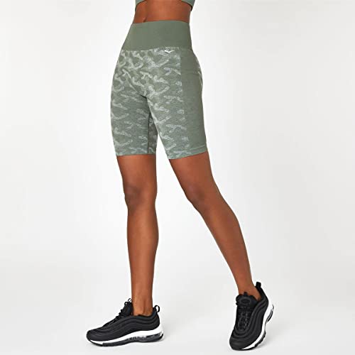 Everlast Women's Camo Cycling Shorts Dark Olive 4