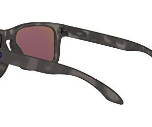 Oakley Men's OO9102 Holbrook Square Sunglasses, Matte Black Tortoise/Prizm Sapphire Iridium Polarized, 57 mm