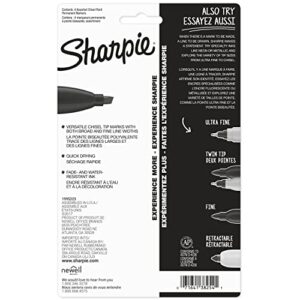 SHARPIE Permanent Markers, Chisel Tip, Classic Colors, 4 Count