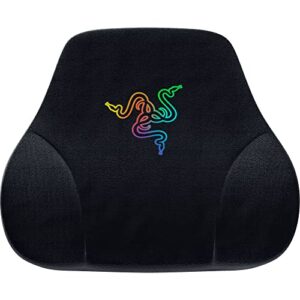 razer head cushion chroma neck & head support for gaming chairs: ergonomically designed – memory foam padding – wrapped in plush black velvet – chroma rgb