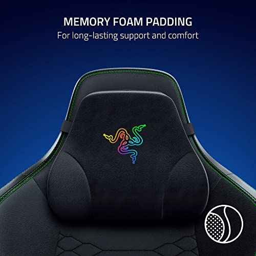 Razer Head Cushion Chroma Neck & Head Support for Gaming Chairs: Ergonomically Designed - Memory Foam Padding - Wrapped in Plush Black Velvet - Chroma RGB