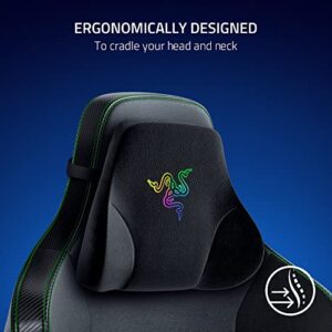 Razer Head Cushion Chroma Neck & Head Support for Gaming Chairs: Ergonomically Designed - Memory Foam Padding - Wrapped in Plush Black Velvet - Chroma RGB