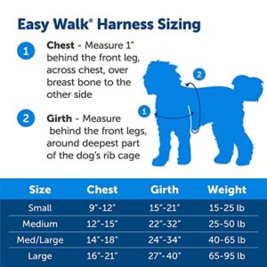 PetSafe EWH-D-HC-M/L-STL Deluxe Easy Walk Harness, Medium/Large, Steel/Black