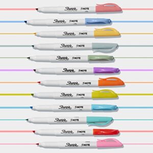 Sharpie S-Note Creative Colouring Marker Pens | Highlight, Write, Draw & More | Assorted Pastel Colours | Chisel Tip | 6 Count