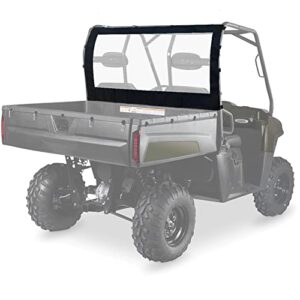 polaris ranger full size rear windshield, soft pvc dust panel for ranger 500 570 700 round bar rops (2 seaters & crew)