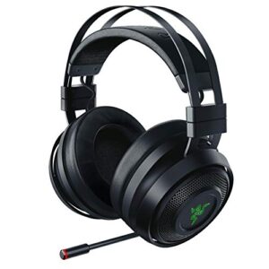 razer nari wireless 7.1 surround sound gaming headset: thx audio, auto-adjust headband & swivel cups, chroma rgb, retractable mic, for pc, ps4, ps5, black