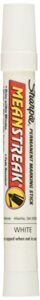 sharpie mean streak permanent marking stick, bullet tip, white, box of 12