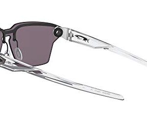 Oakley Men's OO4139 Lugplate Square Sunglasses, Satin Black/Prizm Grey, 39 mm