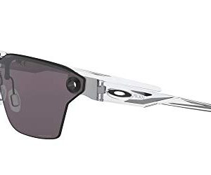 Oakley Men's OO4139 Lugplate Square Sunglasses, Satin Black/Prizm Grey, 39 mm