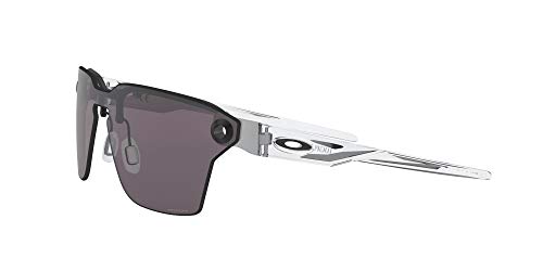 Oakley Men's OO4139 Lugplate Square Sunglasses, Satin Black/Prizm Grey, 39 mm