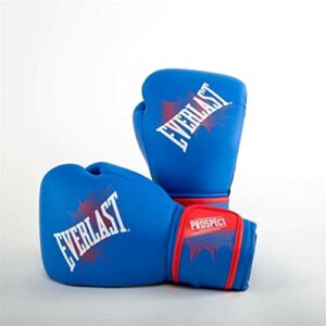 everlast prospect youth training gloves, blue, red