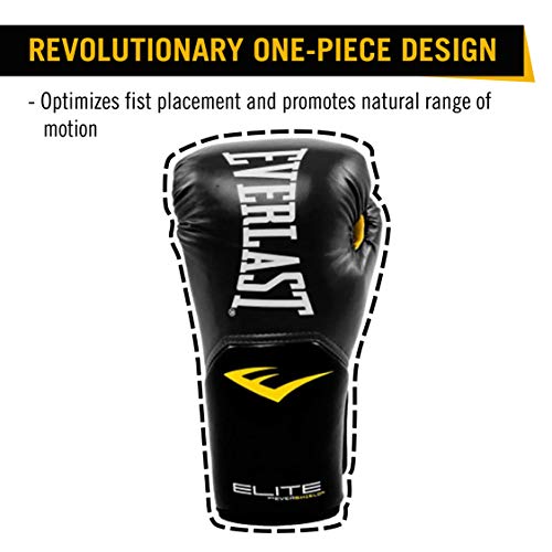 Everlast Elite Pro Style Training Gloves, Black, 12 oz