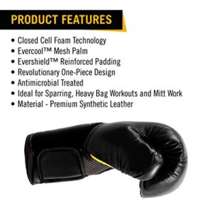 Everlast Elite Pro Style Training Gloves, Black, 12 oz