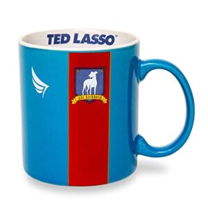 silver buffalo ted lasso richmond jersey kent ceramic mug, 20 ounces