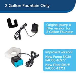 PetSafe Cat and Dog Water Fountain Replacement Pump with Grommet - Works with Drinkwell 1/2, 1, 2 Gallon and Butterfly Pet Fountains