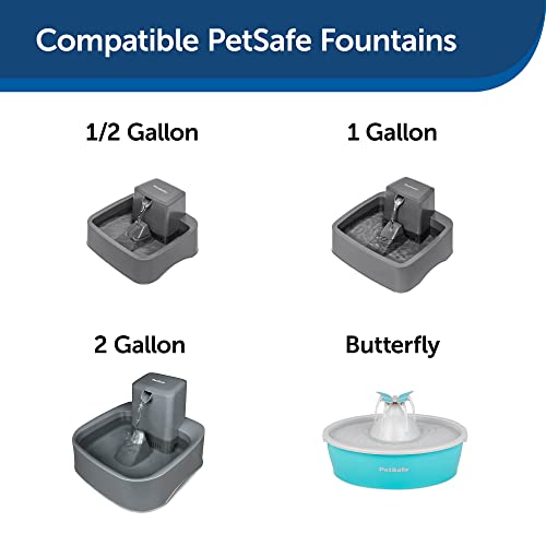 PetSafe Cat and Dog Water Fountain Replacement Pump with Grommet - Works with Drinkwell 1/2, 1, 2 Gallon and Butterfly Pet Fountains