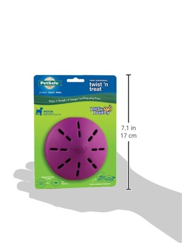 PetSafe Busy Buddy Twist 'n Treat Dispensing Dog Toy - Medium,Purple,Large Breeds