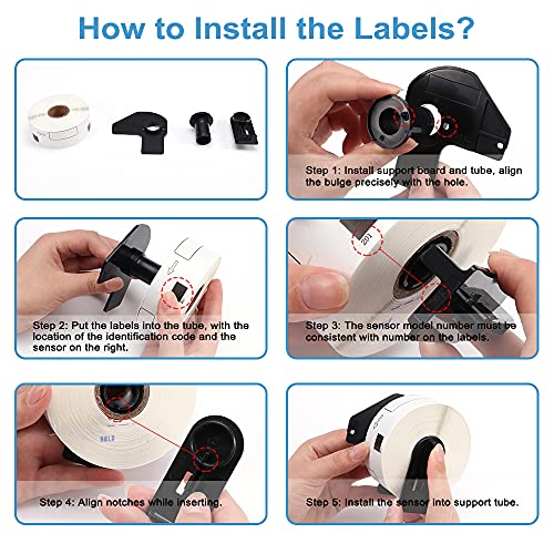 COLORWING Compatible Labels Replacement for Brother DK-1201 Standard Address Labels 1.1 x 3.5 inch Die-Cut 29mm x 90mm, for Brother QL-800 QL-810W QL-700 QL-500, 6 Roll - 400 Labels/Roll