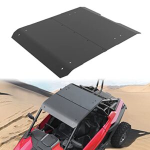 aluminum roof top for rzr rpo xp, sautvs black heavy duty 2-piece combined aluminum hard roof 2 seater sun visor cover for polaris rzr pro xp/rzr turbo r 2020-2023 accessories (replace #2883743-458)