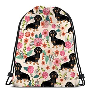 kent hill florals dachshund god pattern print drawstring backpack,of sailboat style drawstring backpack.string bag sackpack cinch for gym shopping sport yoga