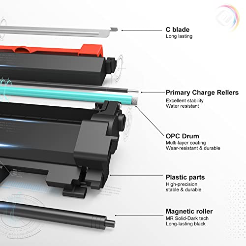 TN450+DR420 TESEN Compatible Toner and Drum Cartridge Replacement for Brother TN450 DR420 Use for HL-2270DW HL-2240 HL-2280DW MFC-7360N DCP-7065DN MFC-7240 IntelliFax-2840 High Yield (1 Drum+3 Toners)