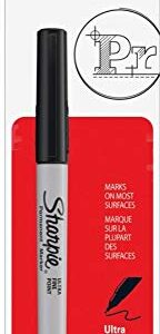 Sharpie 37101PP Black Ultra Fine Point Permanent Marker; Proudly Permanent Ink Marks On Paper, Plastic, Metal and Most Other Surfaces; Intensely Brilliant Colors Create Eye-popping