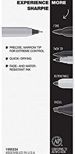 Sharpie 37101PP Black Ultra Fine Point Permanent Marker; Proudly Permanent Ink Marks On Paper, Plastic, Metal and Most Other Surfaces; Intensely Brilliant Colors Create Eye-popping