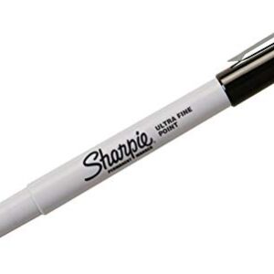 Sharpie 37101PP Black Ultra Fine Point Permanent Marker; Proudly Permanent Ink Marks On Paper, Plastic, Metal and Most Other Surfaces; Intensely Brilliant Colors Create Eye-popping