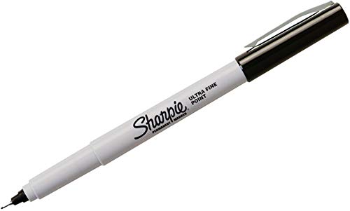 Sharpie 37101PP Black Ultra Fine Point Permanent Marker; Proudly Permanent Ink Marks On Paper, Plastic, Metal and Most Other Surfaces; Intensely Brilliant Colors Create Eye-popping