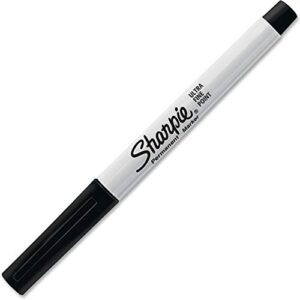 Sharpie 37101PP Black Ultra Fine Point Permanent Marker; Proudly Permanent Ink Marks On Paper, Plastic, Metal and Most Other Surfaces; Intensely Brilliant Colors Create Eye-popping