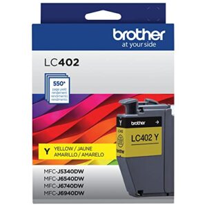 brother genuine lc402y standard yield yellow ink cartridge