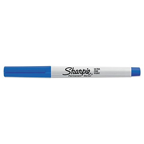 Sharpie 37003 Permanent Markers Ultra Fine Point Blue Dozen