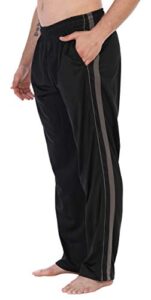 gioberti mens athletic track pants, black charcoal, large