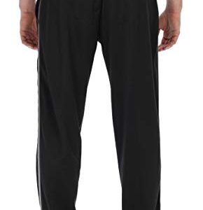 Gioberti Mens Athletic Track Pants, Black Charcoal, Large