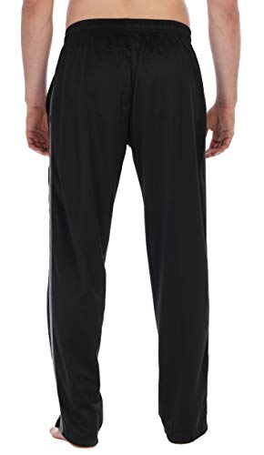 Gioberti Mens Athletic Track Pants, Black Charcoal, Large