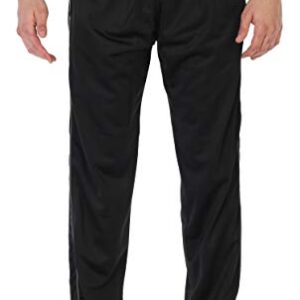 Gioberti Mens Athletic Track Pants, Black Charcoal, Large