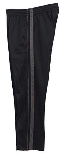 Gioberti Mens Athletic Track Pants, Black Charcoal, Large