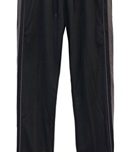 Gioberti Mens Athletic Track Pants, Black Charcoal, Large