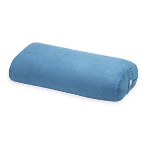 gaiam yoga bolster rectangular meditation pillow, teal, 25 x 12 x 5