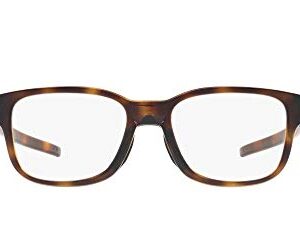 Oakley Men's OX8114 Latch Ss Square Prescription Eyeglass Frames, Polished Brown Tortoise/Demo Lens, 52 mm