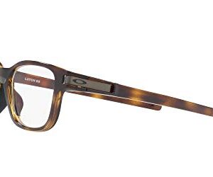 Oakley Men's OX8114 Latch Ss Square Prescription Eyeglass Frames, Polished Brown Tortoise/Demo Lens, 52 mm