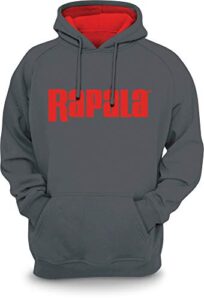 rapala sweatshirt grey red hood extra large