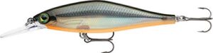 rapala shadow rap shad deep hard bait lure, freshwater, size 09, 3 1/2″ length, 5′-6′ depth, halloween, package of 1