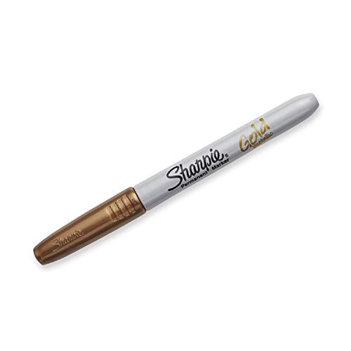 SHARPIE Permanent Marker | Fine Tip | Gold | 1 Count