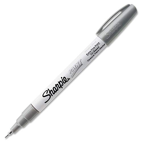 Sharpie Oil-Based Paint Marker, Extra Fine Point, Silver Ink, Pack of 3-2 SET