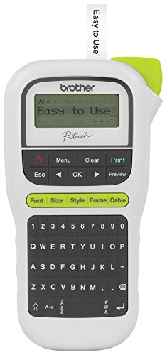 Brother P-touch, PTH110, Easy Portable Label Maker, Lightweight, QWERTY Keyboard, One-Touch Keys, White (Renewed)