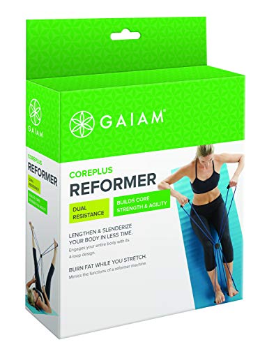 Gaiam Pilates Coreplus Reformer Resistance Band Kit - Home Fitness Equipment for Total Body Workout - Helps to Target Muscles, Tone, and Build Resistance - Comfort Grips (Includes Digital Workout)