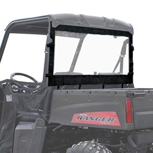 yonqifon utv rear windshield,soft rear window compatible with polaris midsize ranger 400 570 800 (2015+)