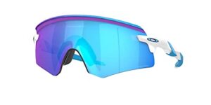 oakley mens oo9471 encoder sunglasses, polished white/prizm sapphire, 36 mm us