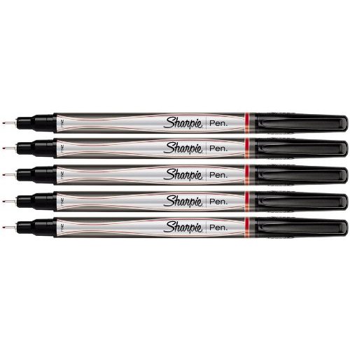 Sharpie Fine Point Pen, Red, 5 Pen (1742665)